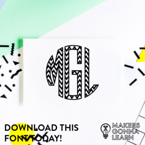 Split Monogram - Makers Gonna Learn