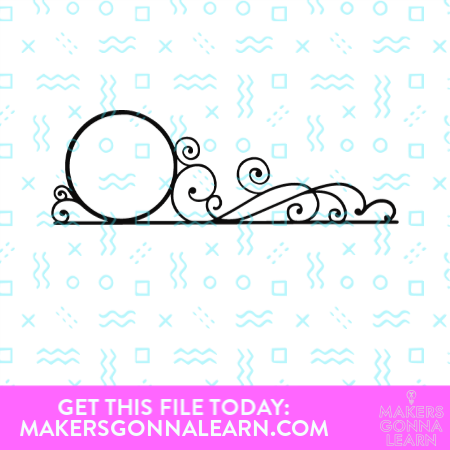 Rod Iron Monogram Frame - Makers Gonna Learn