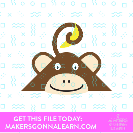 Monkey Bookmark - Makers Gonna Learn