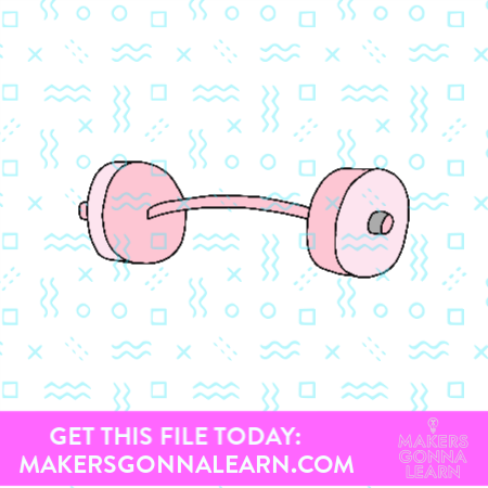 Pink Weight Sticker - Makers Gonna Learn