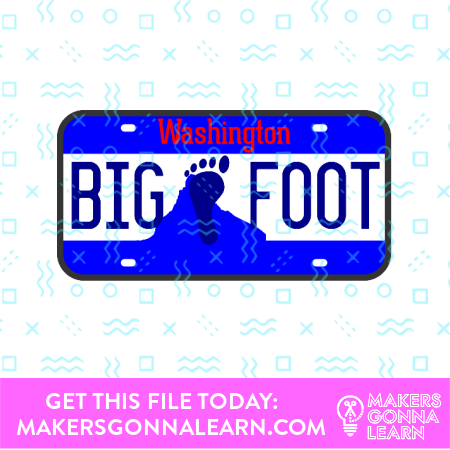 License Plate - Washington - Makers Gonna Learn