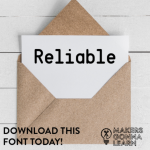 Simple Font - Makers Gonna Learn