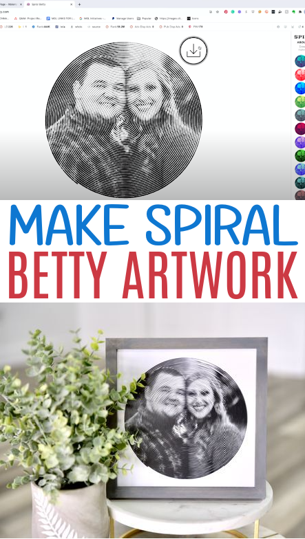 Make Spiral Betty Artwork with Cricut - Makers Gonna Learn