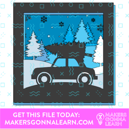 Car Shadow Box - Makers Gonna Learn