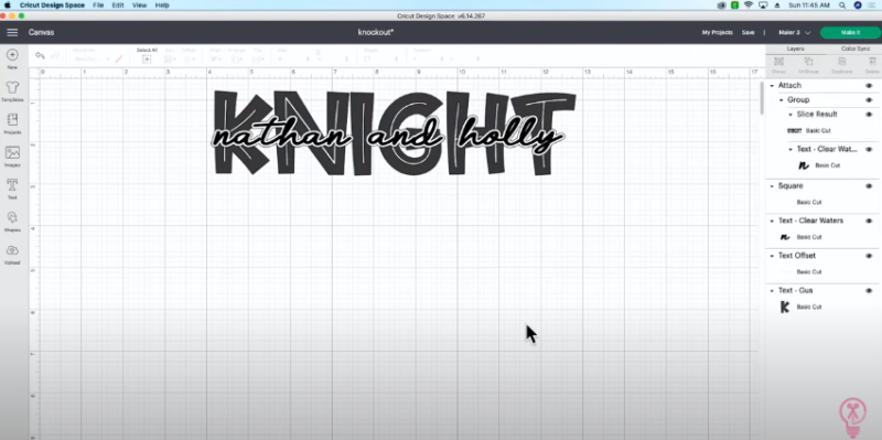 Knockout Text in Cricut Design Space - Makers Gonna Learn