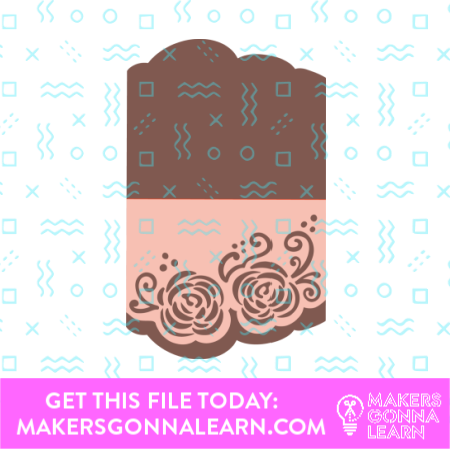 Card with Rose Border - Makers Gonna Learn