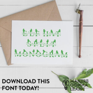 Split Monogram - Makers Gonna Learn