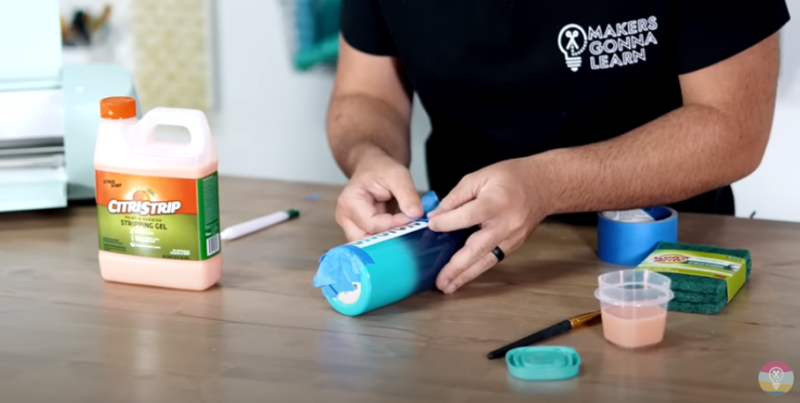 Etching Coated Tumblers with Citristrip - Makers Gonna Learn